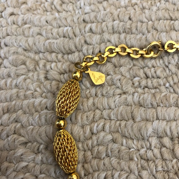 Biagi | Jewelry | Vintage Biagi Gold Mesh Bead Necklace | Poshmark